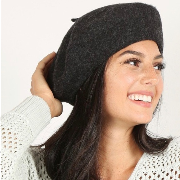 Accessories | Restocknwt Charcoal Gray French Classic Beret | Poshmark
